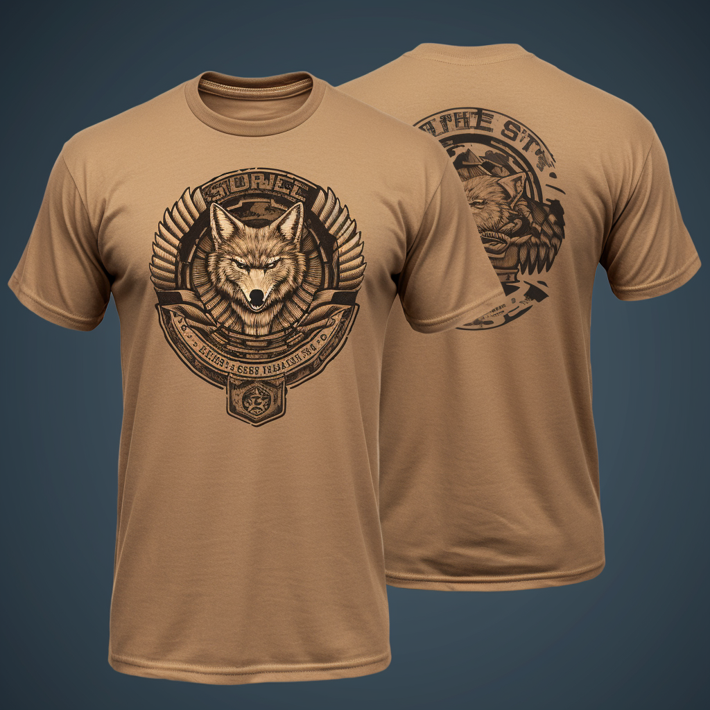 Custom military shirts | personalized Coyote brown squadron shirts